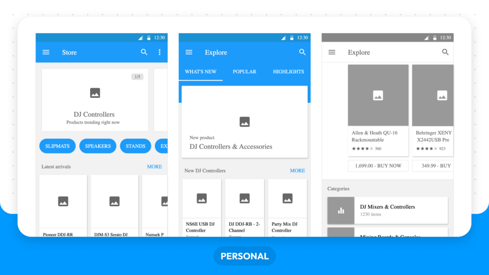 Material Widget Library