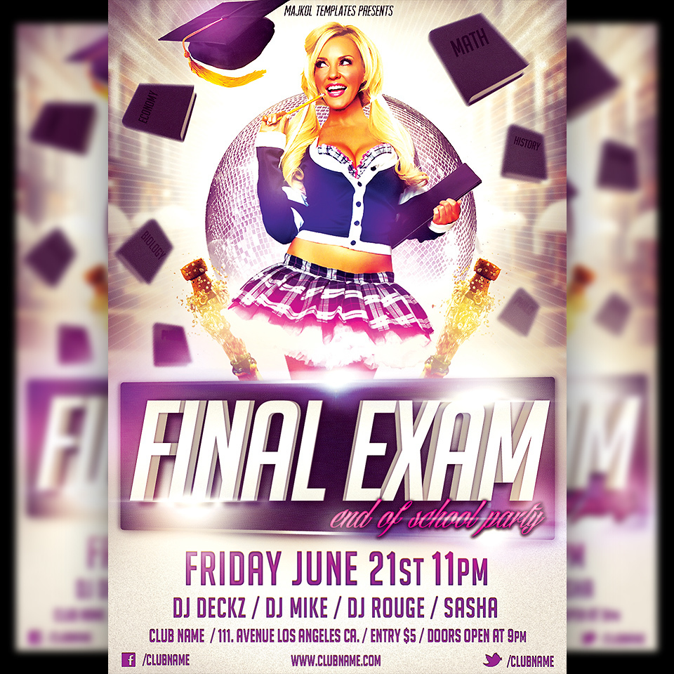 Final Exam Party Flyer