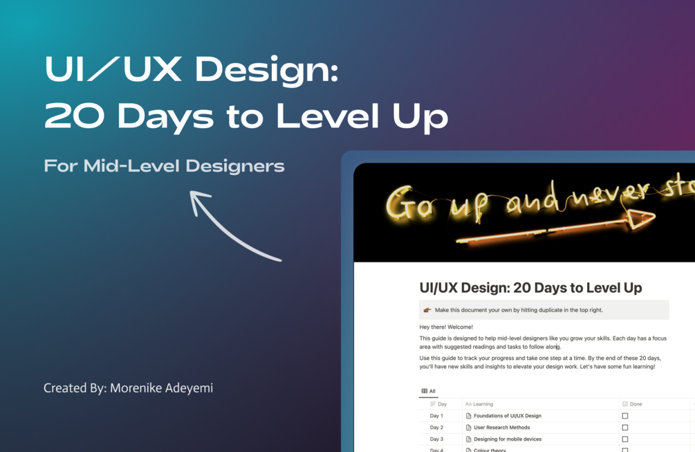 UI/UX Design: 20 Days to Level Up