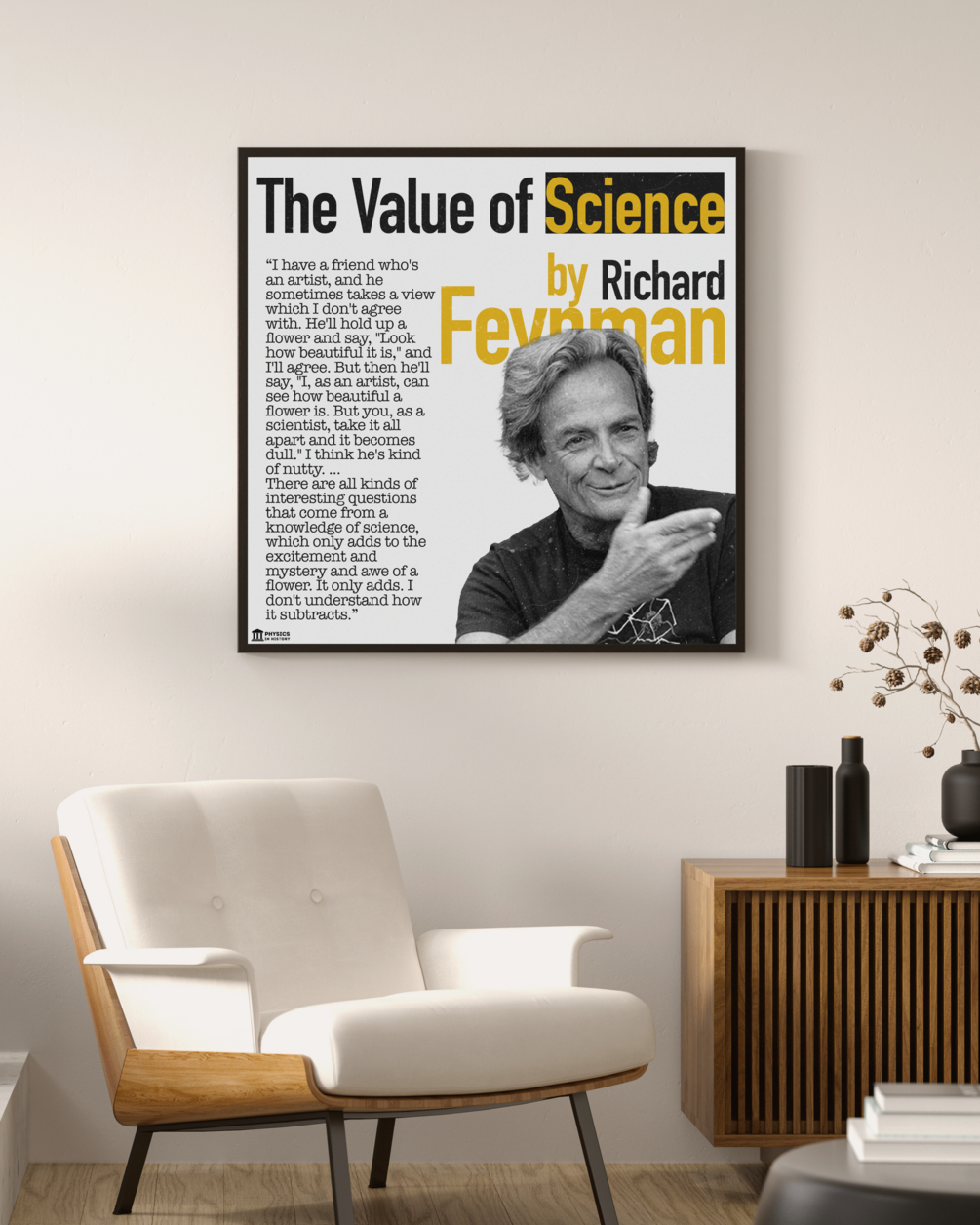 Feynman's Ode to Flower Poster