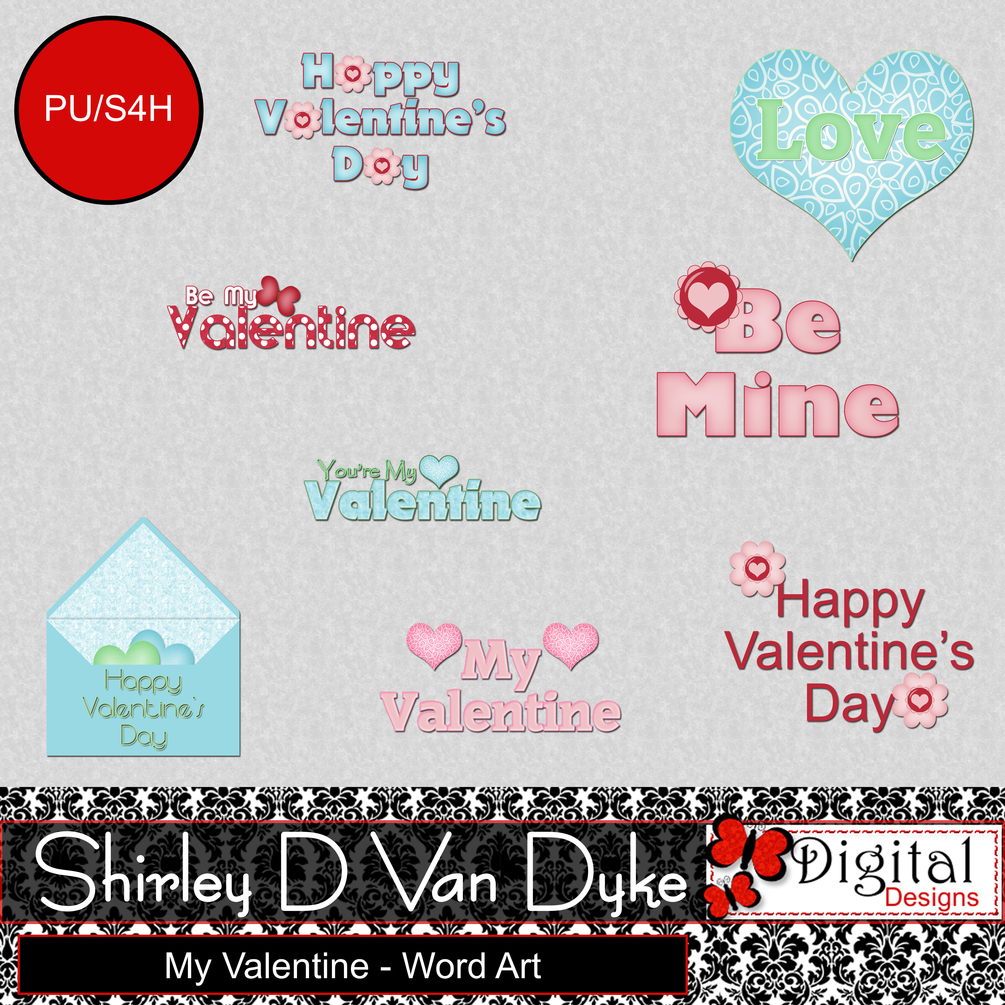 My Valentine - Word Art