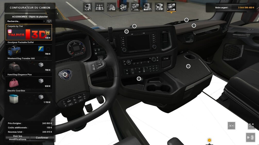 [ETS2] Skinnable Carpets for Scania NG