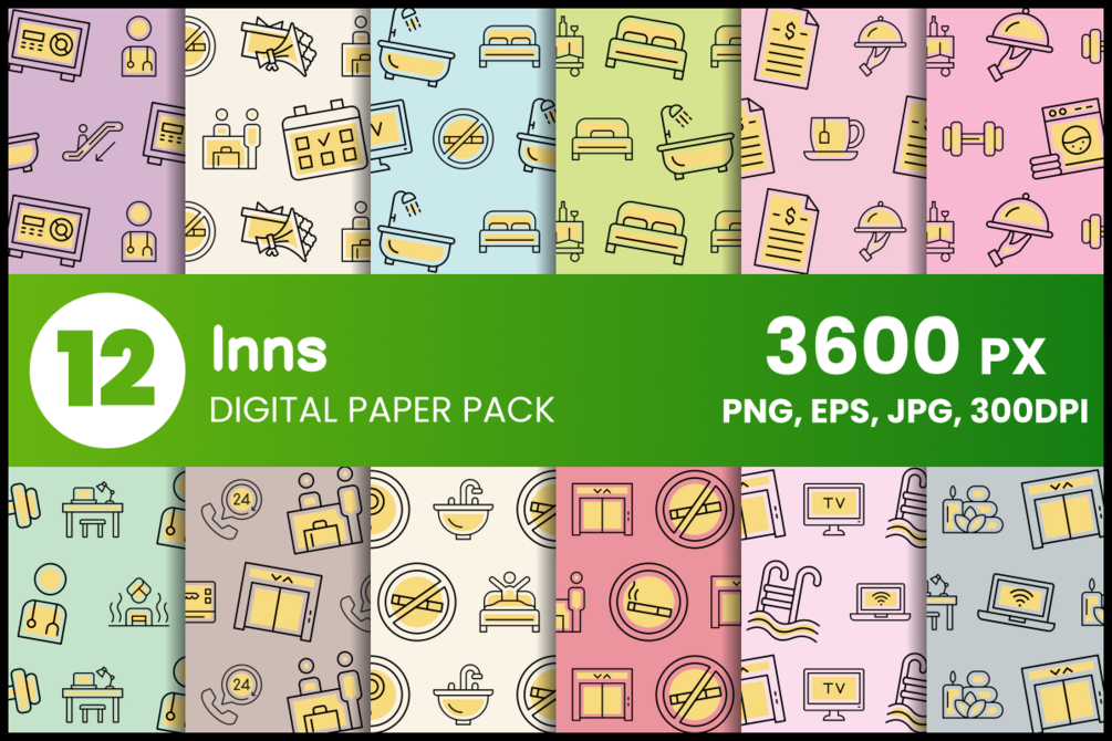 Inns 12 Digital Paper Set