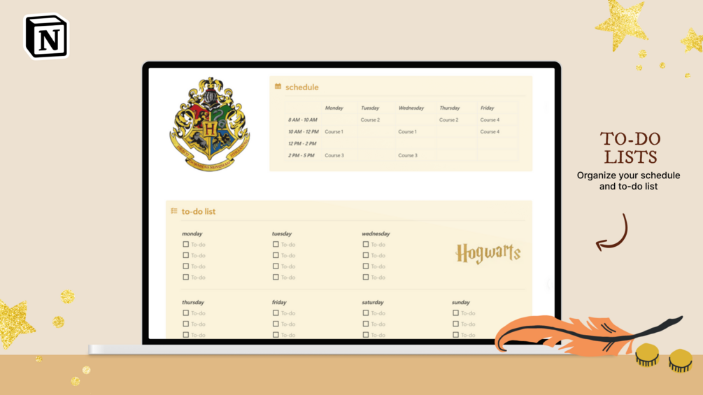Harry Potter Student Planner Notion Template