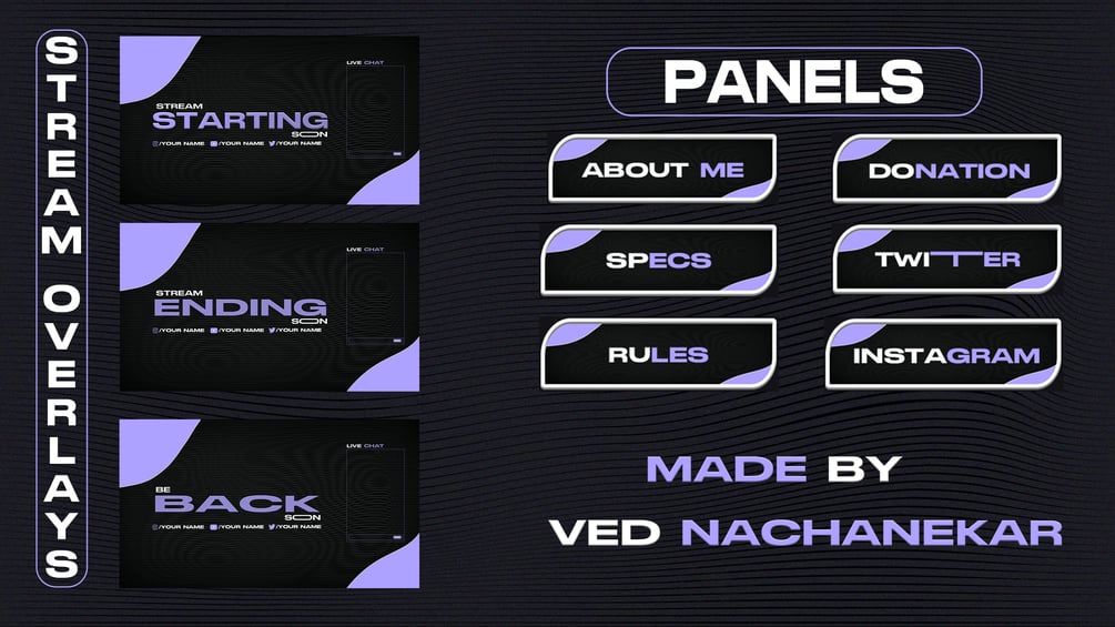 Retro Stream Overlay | (Screens + Panels) (.psd file)