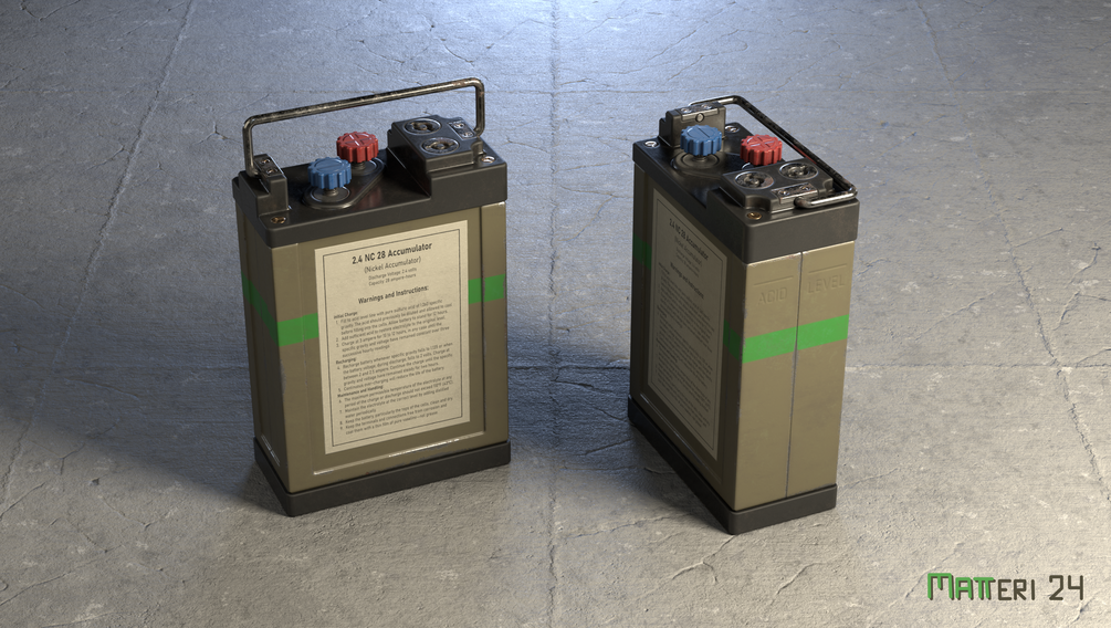 Nickel Accumulator - WW2 Battery (FBX/Blend)