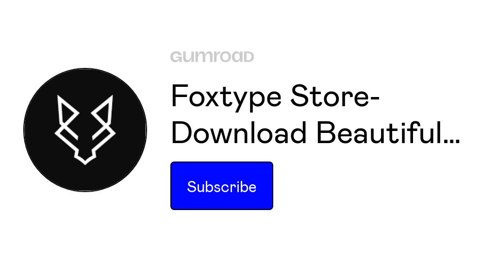 Foxtype Store- Download Beautiful and futuristic fonts