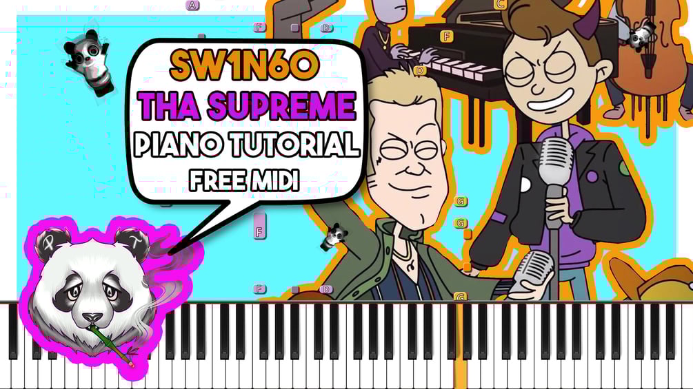 THA SUPREME, SALMO - SW1N6O - MIDI MANO DESTRA E MANO SINISTRA GRATIS + SPARTITO + SYNTHESIA ...