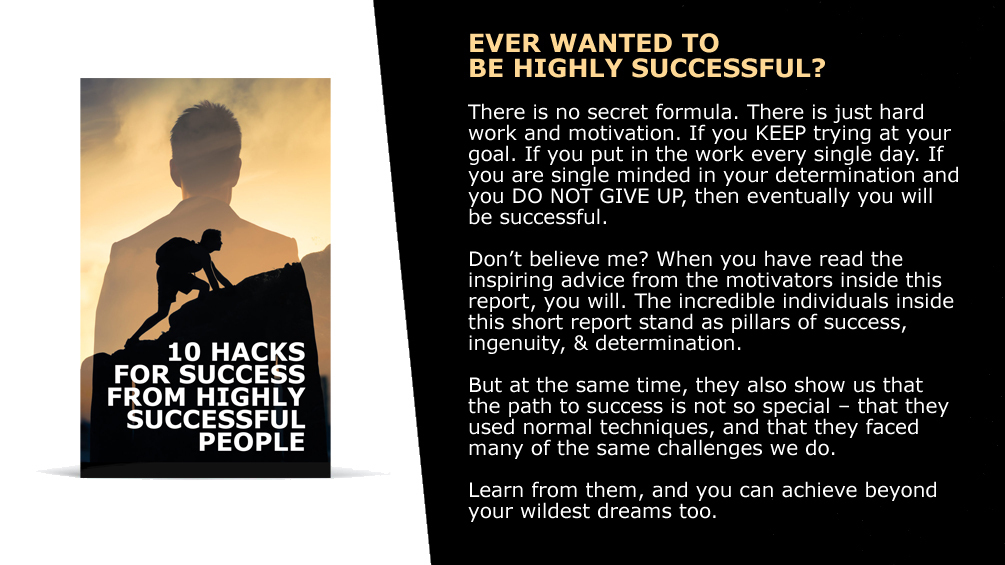 10 Hacks For Success From Highly Successful People