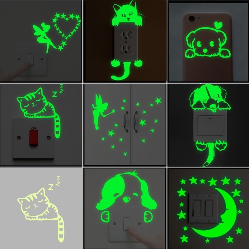 Cartoon Luminous Switch Sticker