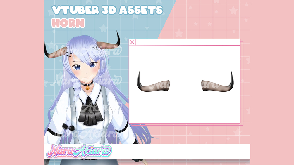 3D Vtuber Assets Horn V16 Vroid Commission, 3D assets ready to use ...