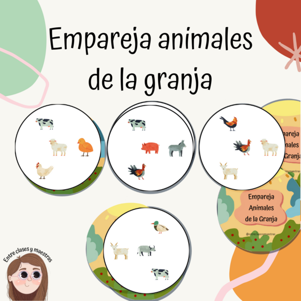 DOMINÓ de Animales de la Granja | Farm animals DOMINOES