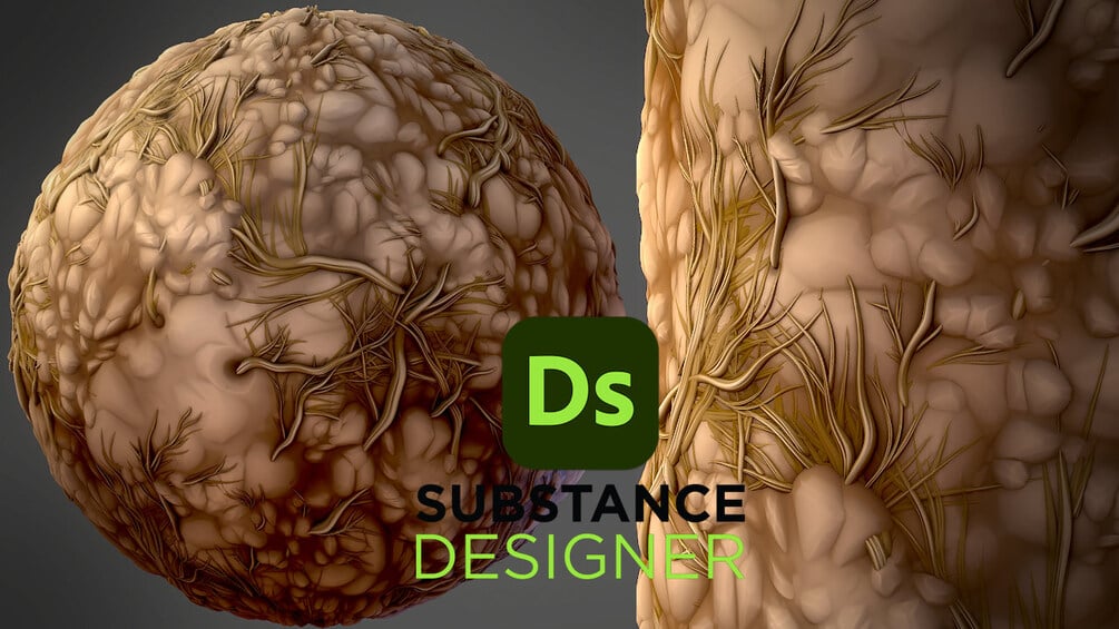 Stylized Ground with Roots - Substance 3D Designer