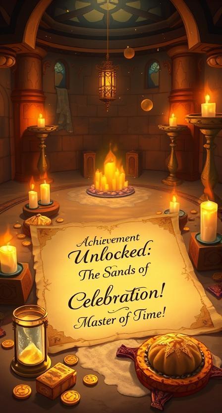 Prince of Persia–inspired time-travel birthday theme card