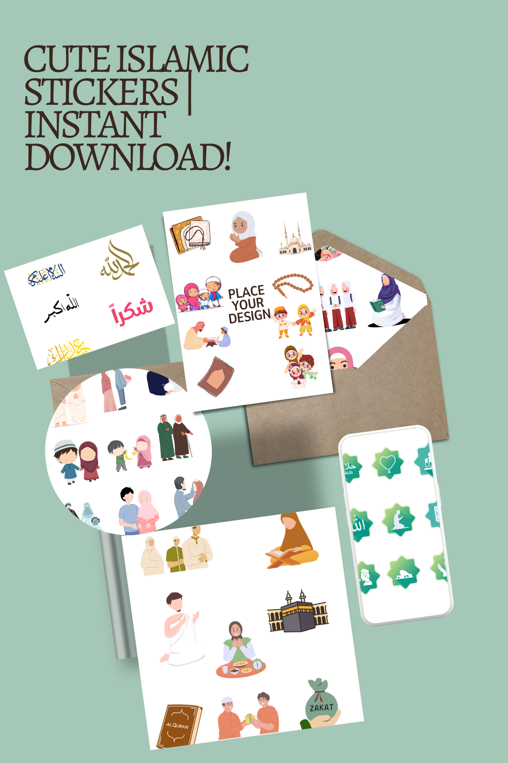 Islamic Stickers Pack | Quran Quotes, Arabic Words & Islamic Reminders ...