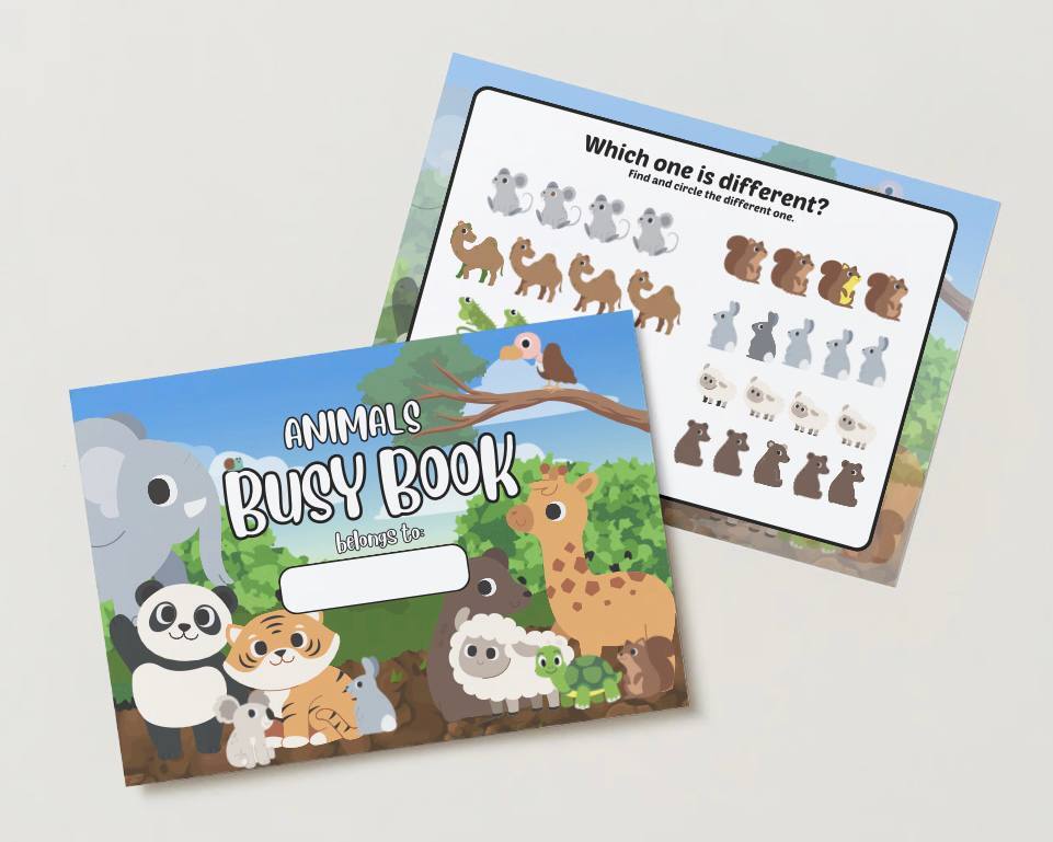 Printable Animal Busy Book For Kids