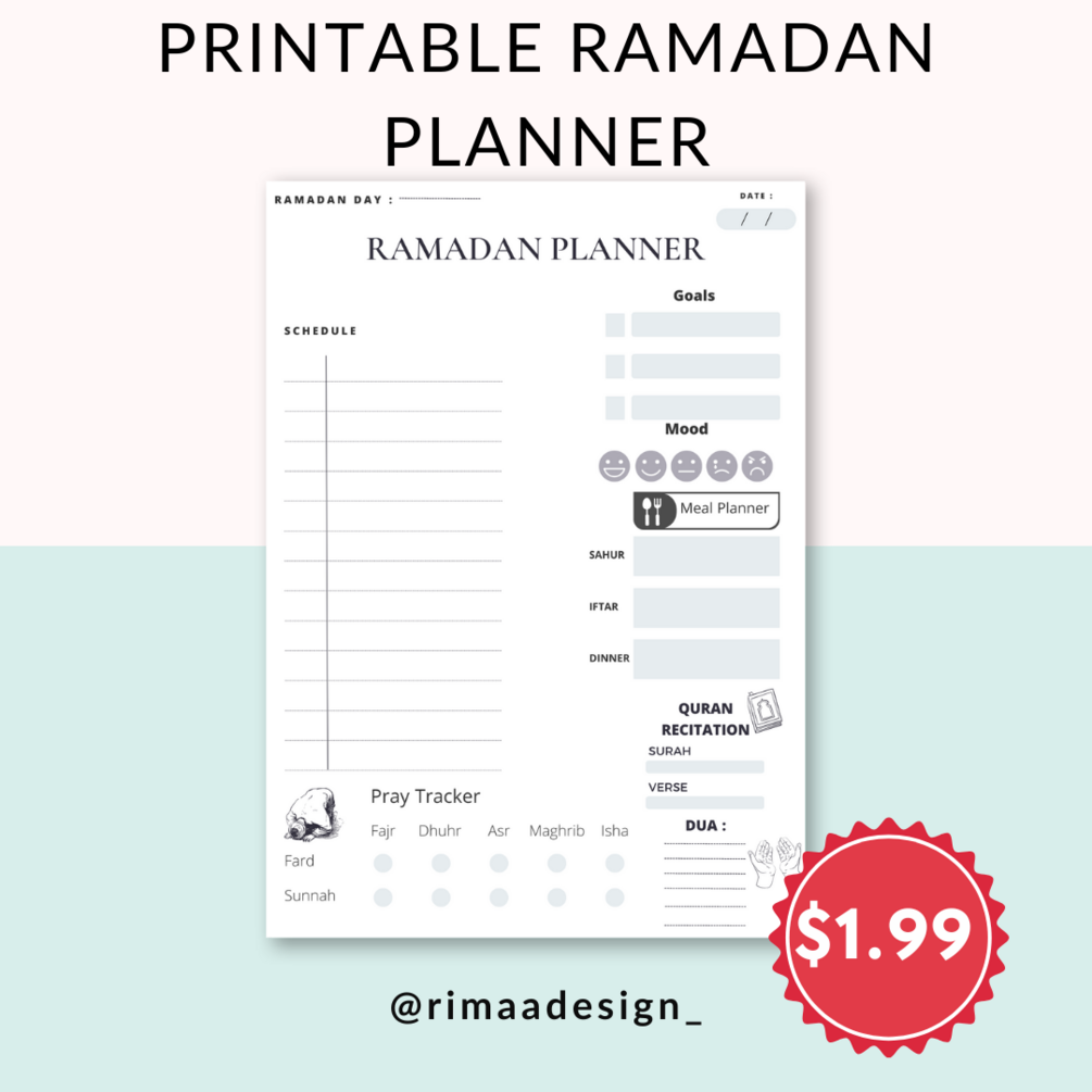printable Ramadan planner 2023