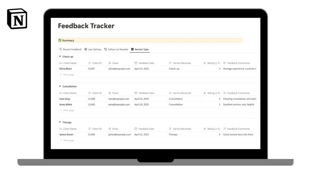 Feedback Tracker
