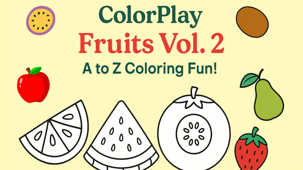 Fruits Colouring Book Vol.2 | Berries & Citrus | Printable Activity ...