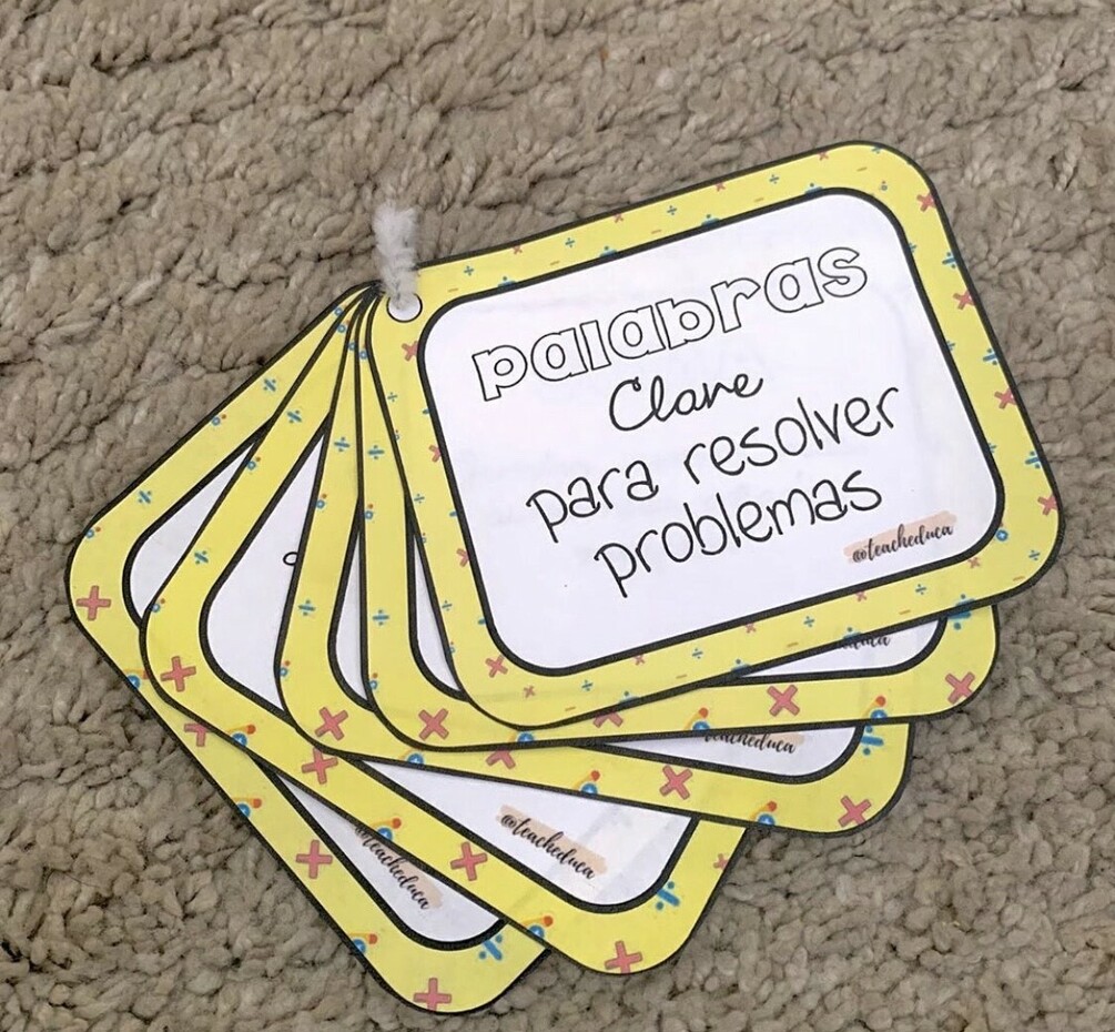 LLAVERO PALABRAS CLAVE PARA RESOLVER PROBLEMAS MATEMÁTICOS