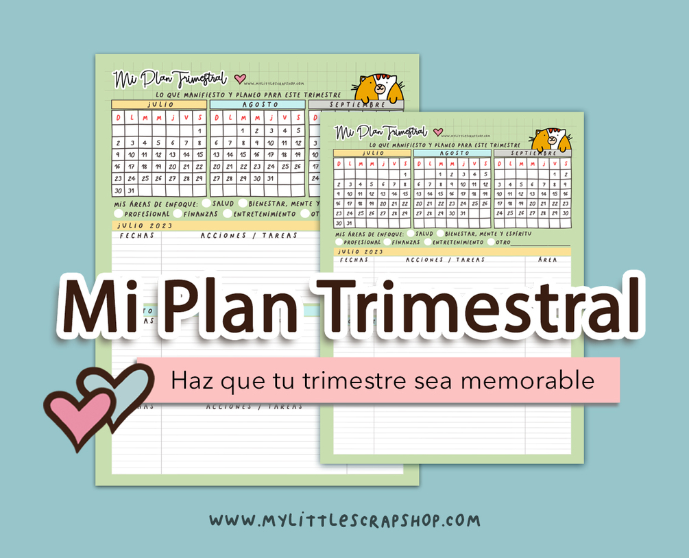 Plantilla «Mi Plan Trimestral» - Julio a Septiembre 2023
