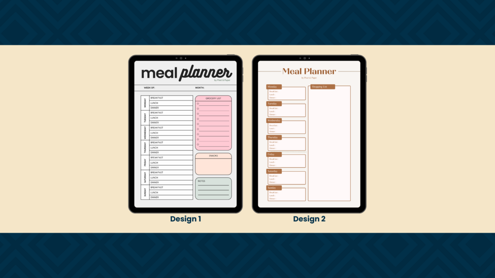 Digital Meal Planners | Editable PDF