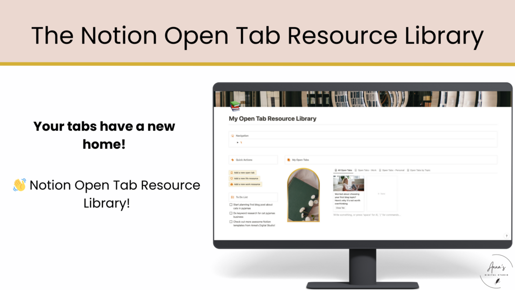 The Open Tab Resource Library - Notion Template