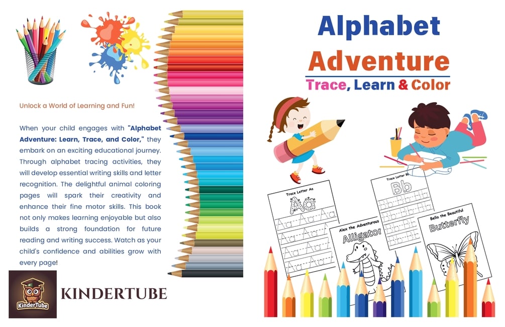 Alphabet Adventure: Trace, Learn & Color | Alphabet Handwriting ...