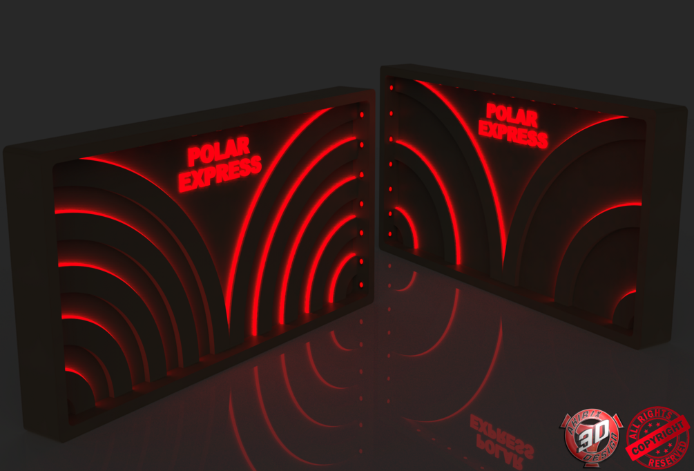 3D Polar Express Interior Light Panels Pack