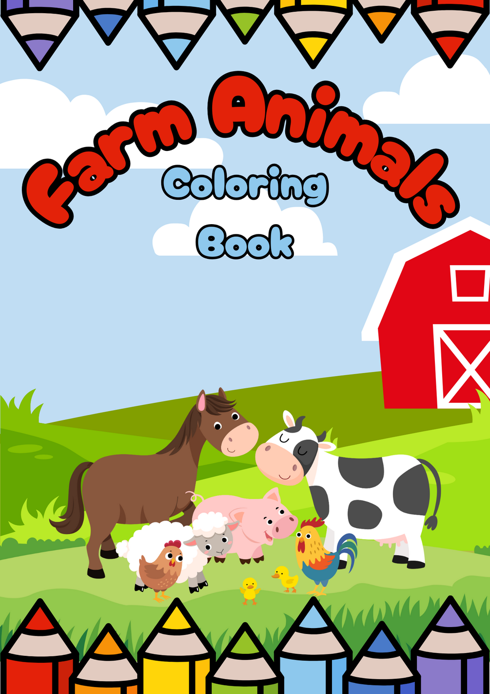 Farm Animals Coloring Book