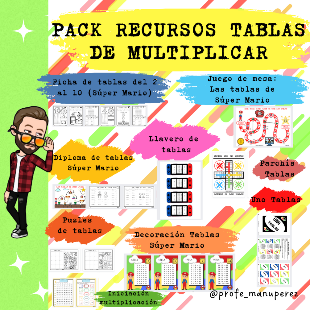 Pack tablas de multiplicar