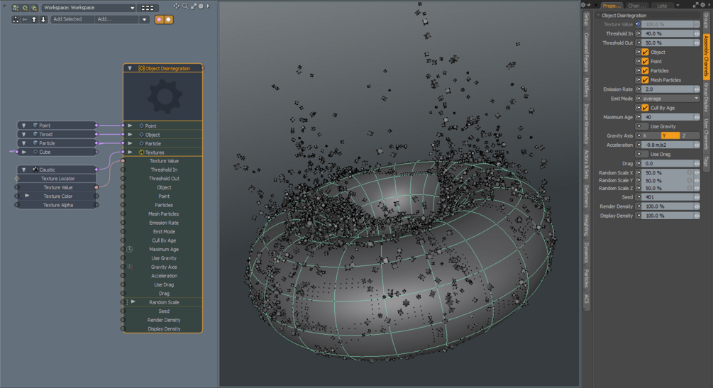 Object Disintegration (Assembly) | MODO 11.2