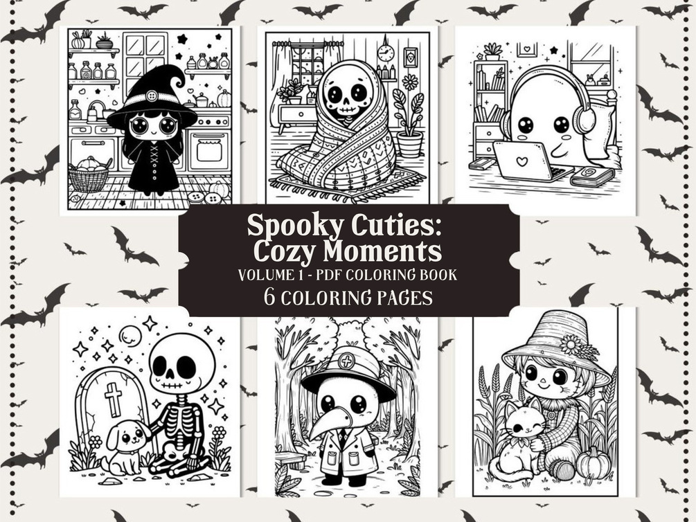 Spooky Cuties Cozy Moments Coloring Book by Studio Vicky: Volume 1 ...
