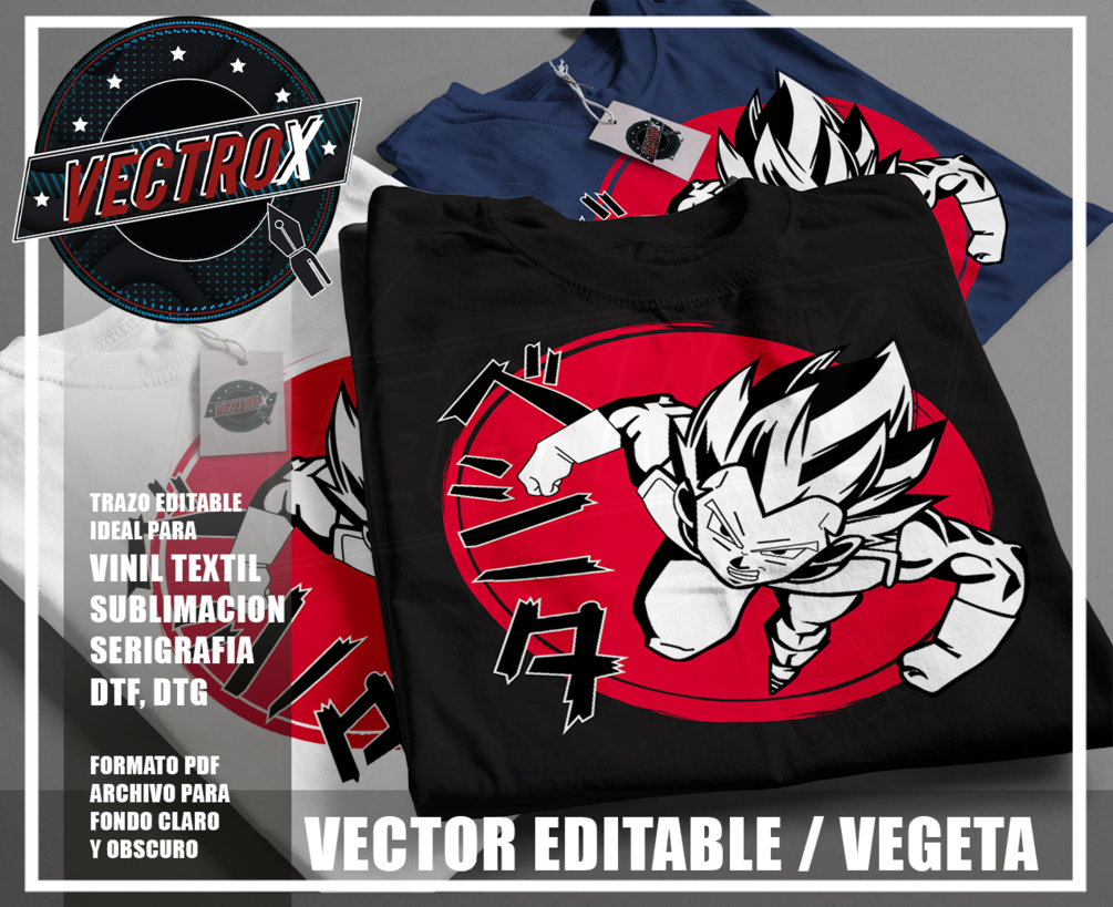Vector Editable - Vegeta