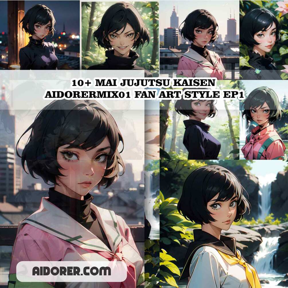 10+ MAI JUJUTSU KAISEN AIDORERMIX01 FAN ART STYLE EP1