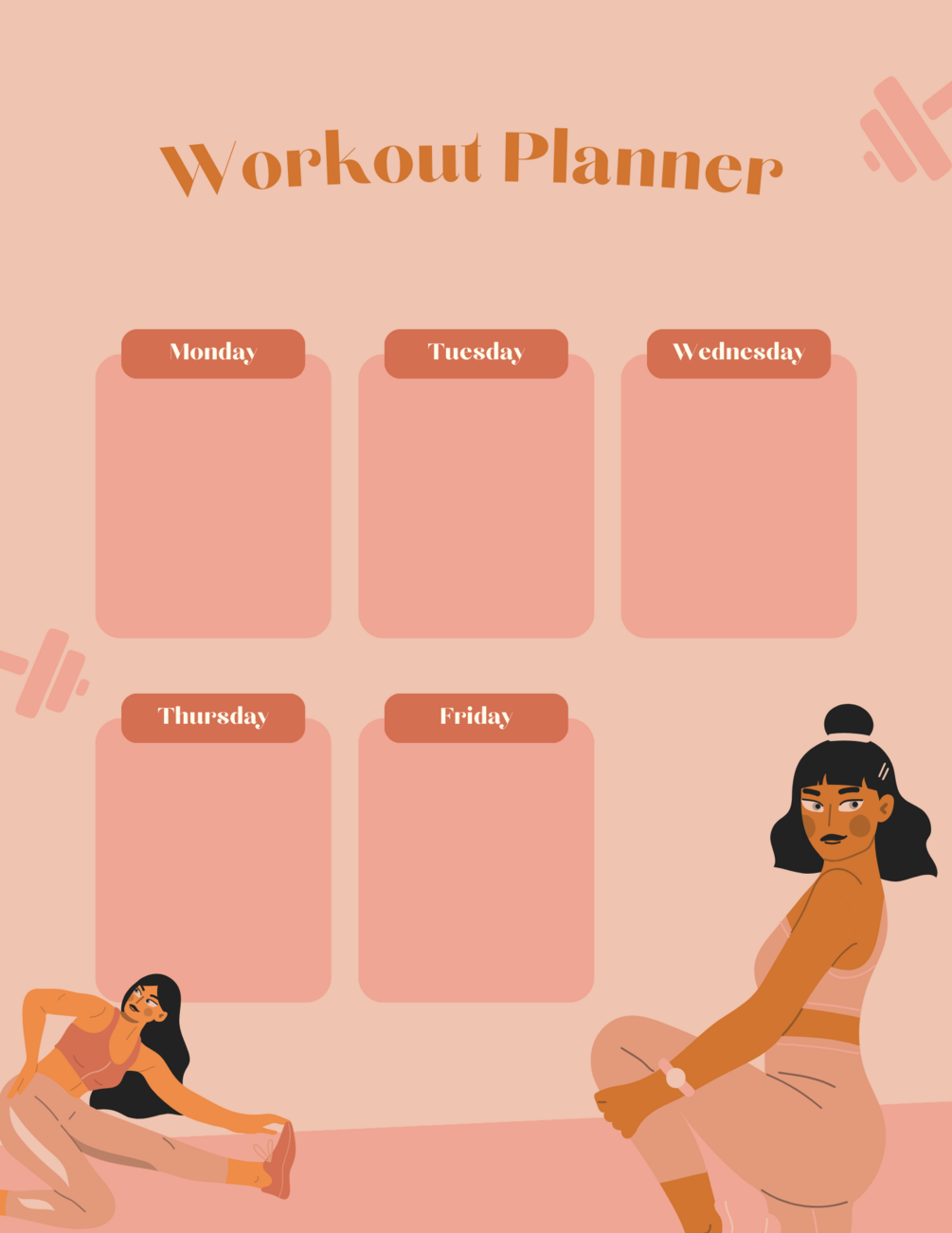 Workout Organizer Your Fitness Journey Printable Health and Fitness ...