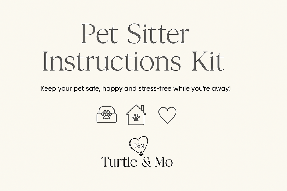 Pet Sitter Instructions Kit – Printable & Editable PDF | Turtle & Mo