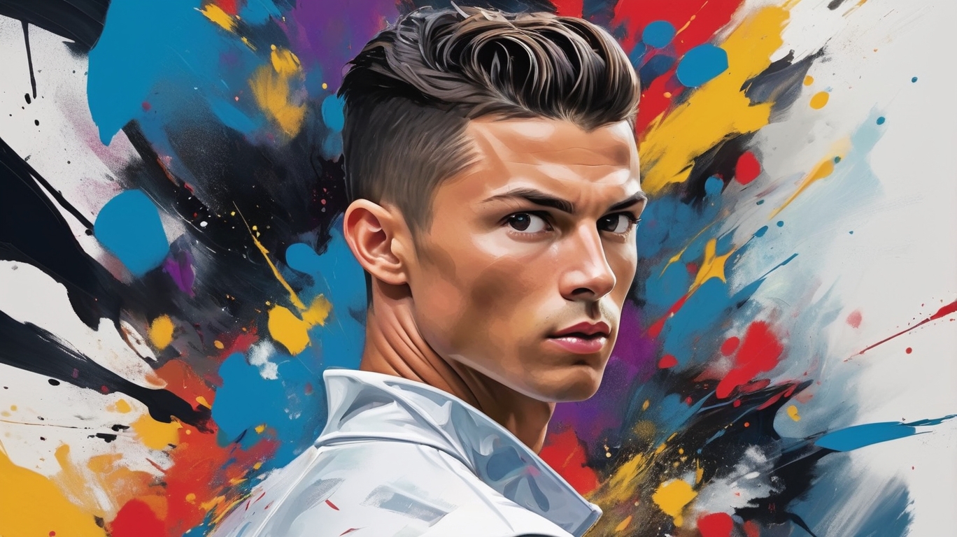 🔥 Abstract Expression Imeges of Cristiano Ronaldo: Lord of Football ⚽️🎨