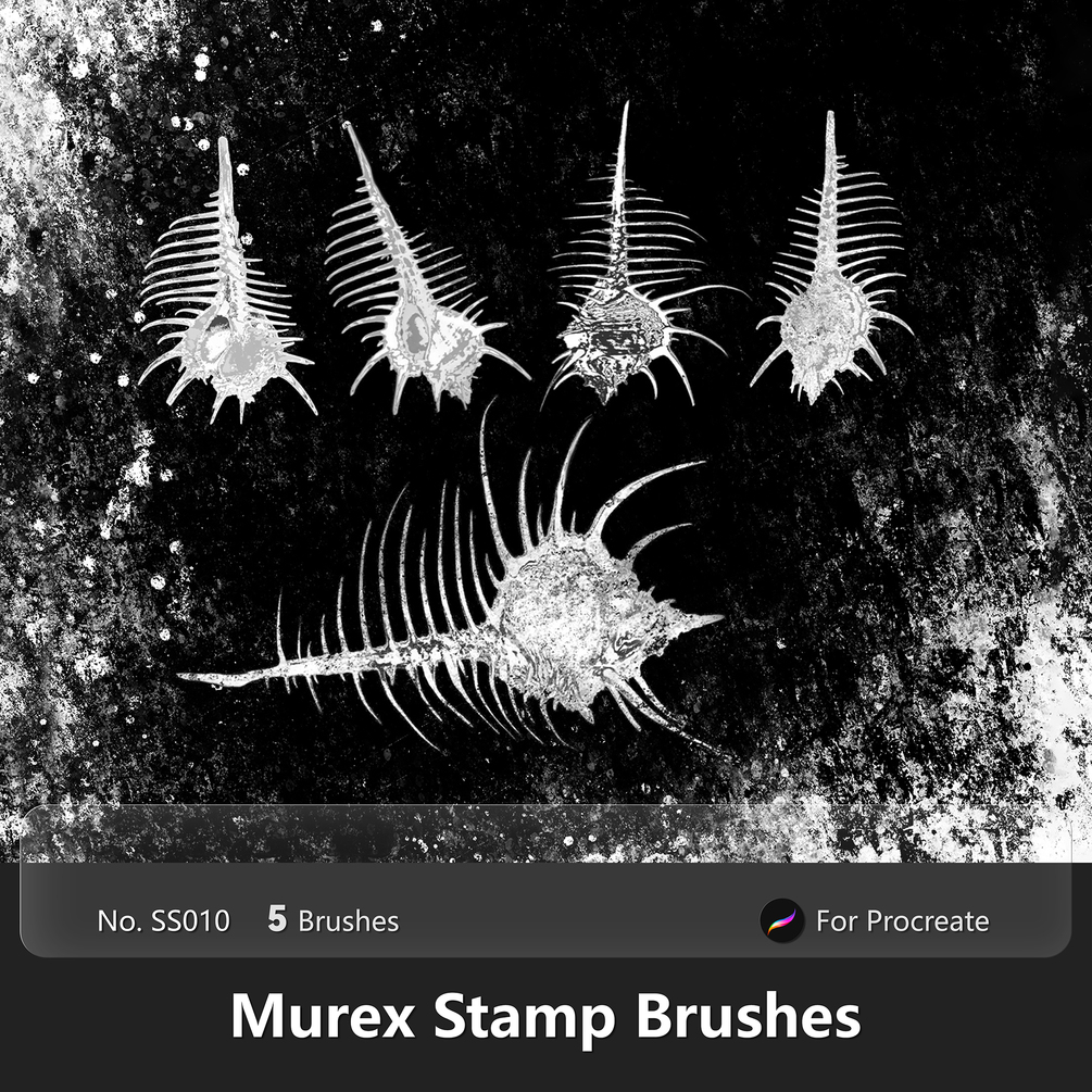Murex Stamp Brushes for Procreate – Ancient Sea Snail & Shell Pattern ...