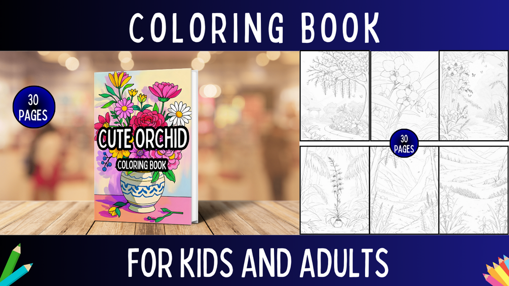 Cute Orchid Coloring Book: Graceful Orchid Designs for Elegant ...