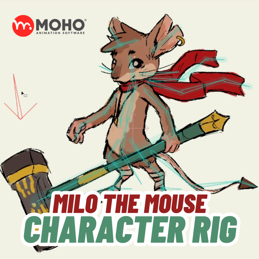 Milo the mouse Moho Animation Rig 2D