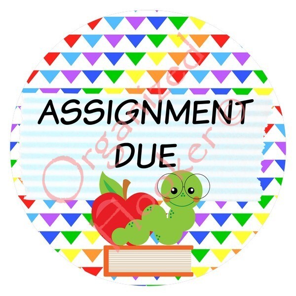 ASSIGNMENT DUE Printable Planner Stickers — Digital Download