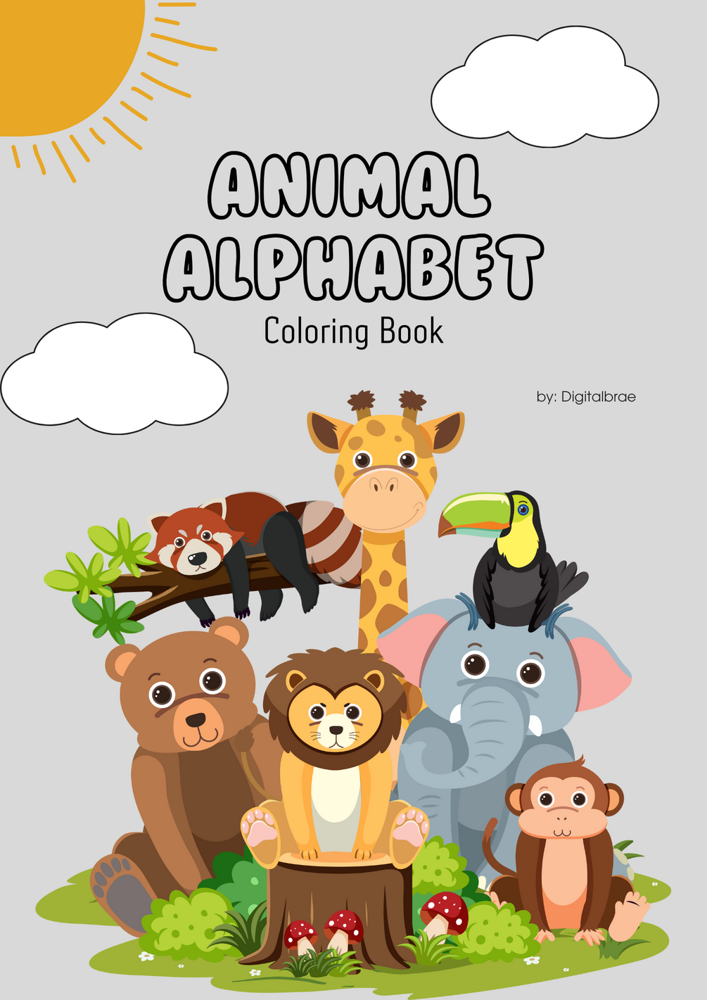 Animal alphabet coloring book