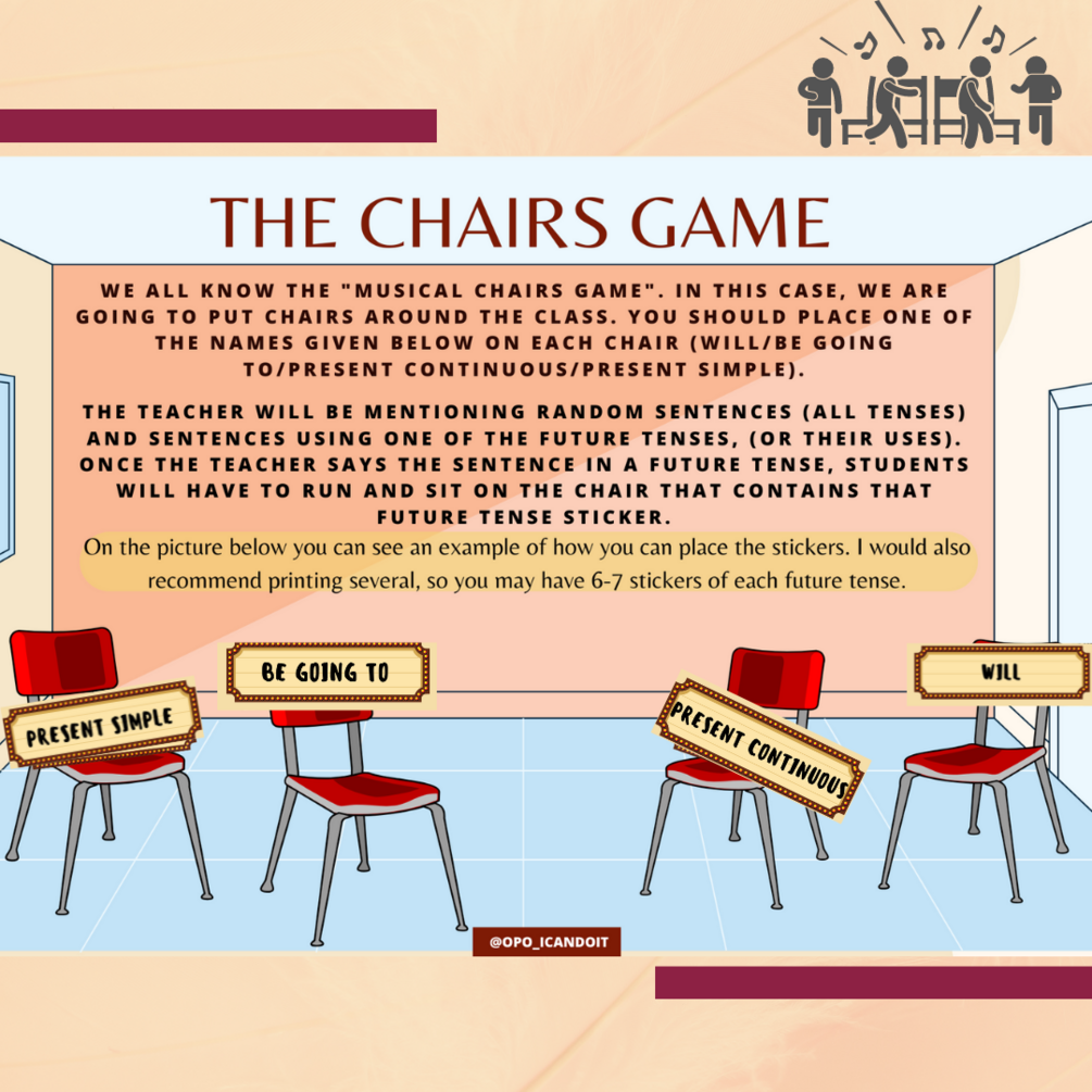 The chairs game- Future tenses