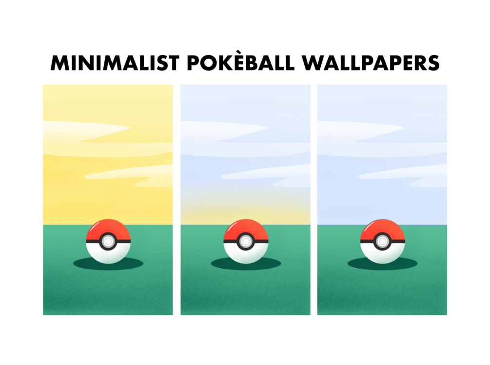 FREE Minimalistic Pokèball iPhone Wallpapers