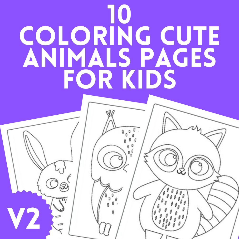 10 cute baby animals coloring pages for kids