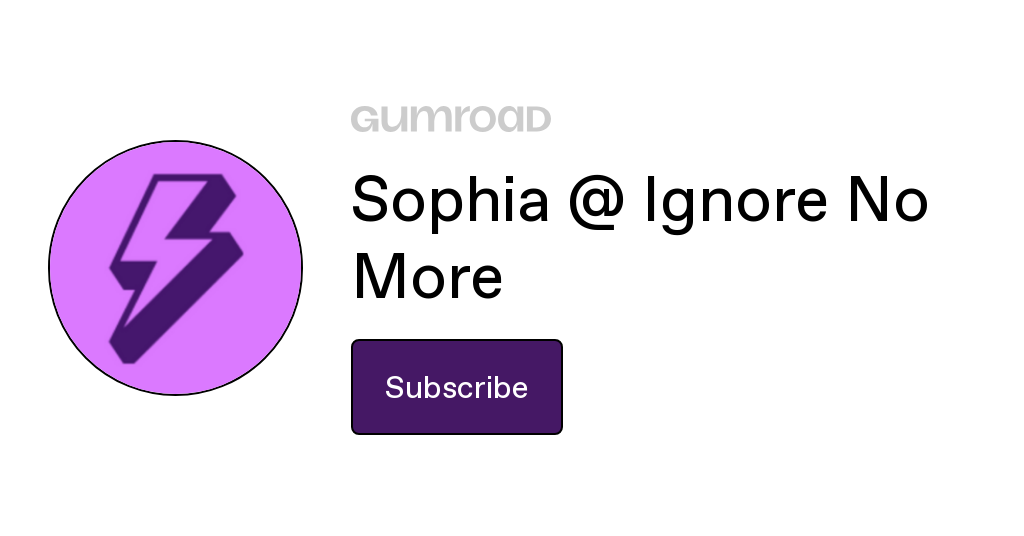 Sophia @ Ignore No More