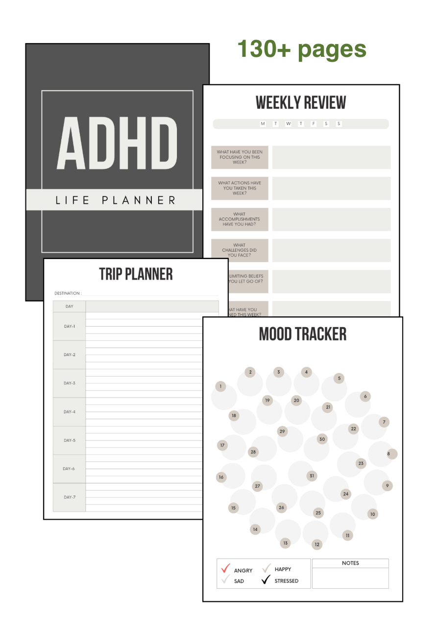 ADHD Life Planner | Printable Digital Planner for Adults & Students ...