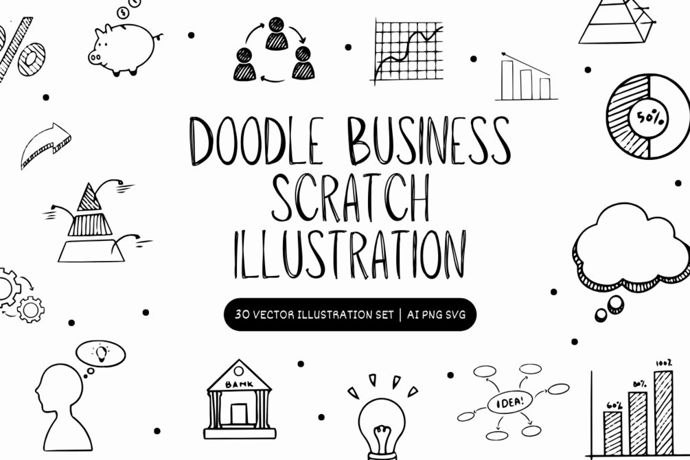 Doodle Business Scratch Illustration