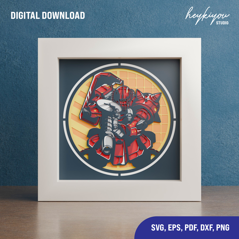 Anime Shadow Box Template SVG Files for Cricut